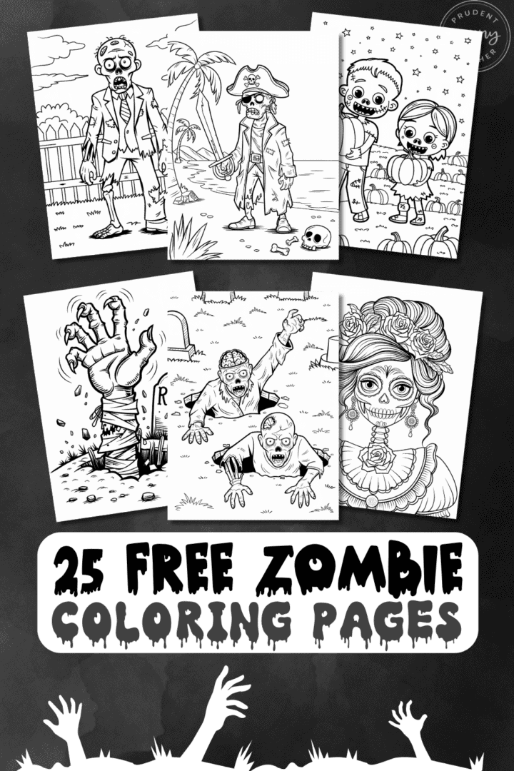 25 Free Printable Zombie Coloring Pages - Prudent Penny Pincher