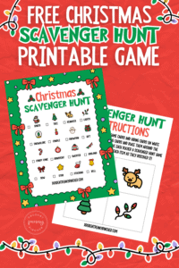 Free Printable Christmas Scavenger Hunt Game for Kids - Prudent Penny ...