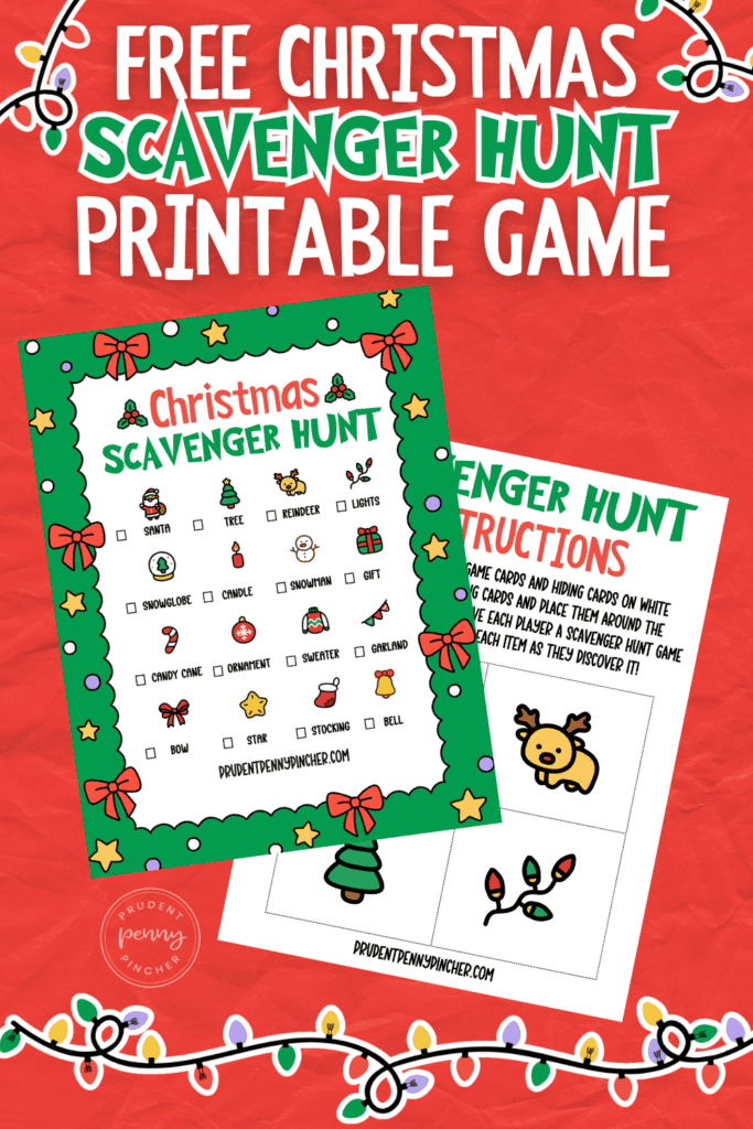 Free Printable Christmas Scavenger Hunt Game for Kids - Prudent Penny ...