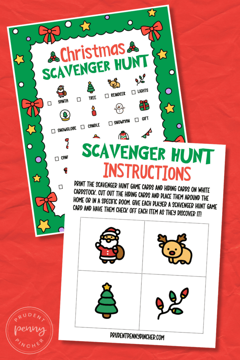 Free Printable Christmas Scavenger Hunt Game for Kids - Prudent Penny ...