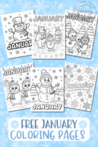 Free Printable January Coloring Pages for Kids - Prudent Penny Pincher