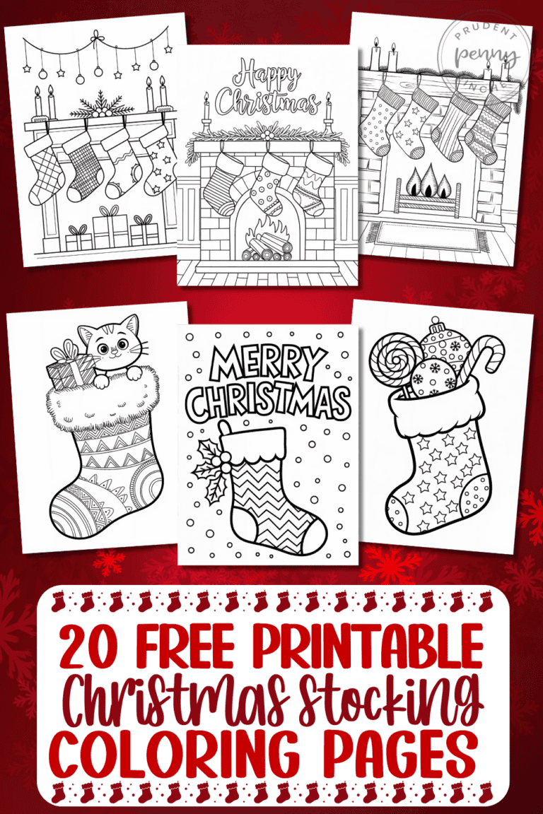 20 Free Printable Christmas Stocking Coloring Pages for Kids - Prudent ...