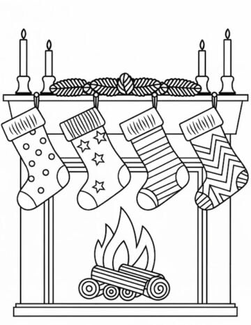 20 Free Printable Christmas Stocking Coloring Pages for Kids - Prudent ...