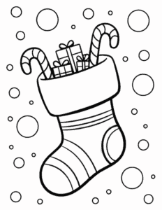20 Free Printable Christmas Stocking Coloring Pages for Kids - Prudent ...
