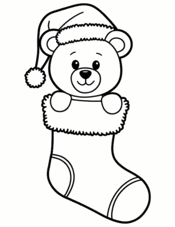 20 Free Printable Christmas Stocking Coloring Pages for Kids - Prudent ...