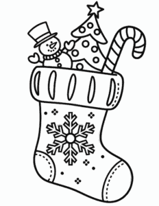 20 Free Printable Christmas Stocking Coloring Pages for Kids - Prudent ...