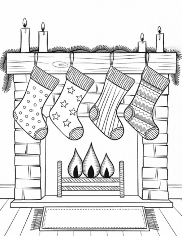 20 Free Printable Christmas Stocking Coloring Pages for Kids - Prudent ...