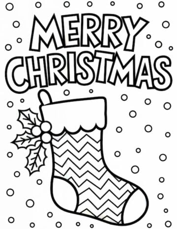 20 Free Printable Christmas Stocking Coloring Pages for Kids - Prudent ...