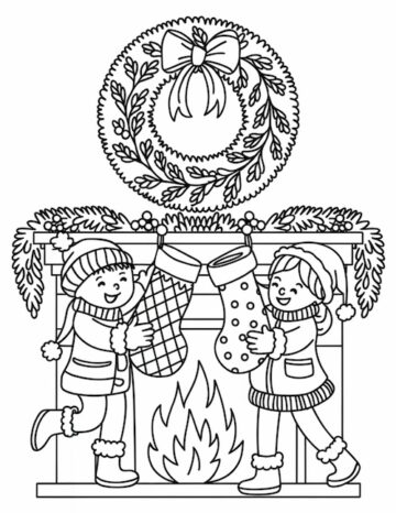 20 Free Printable Christmas Stocking Coloring Pages for Kids - Prudent ...