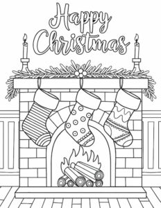 20 Free Printable Christmas Stocking Coloring Pages for Kids - Prudent ...