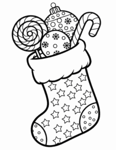 20 Free Printable Christmas Stocking Coloring Pages for Kids - Prudent ...
