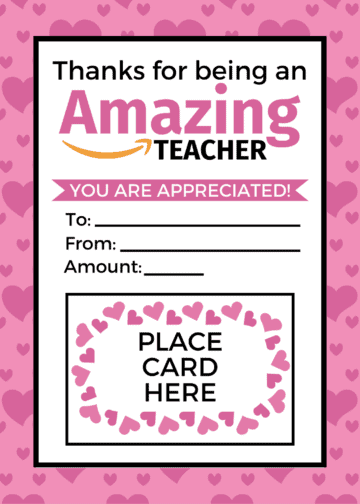 Free Printable Teacher Valentine Gift Card Holders - Prudent Penny Pincher