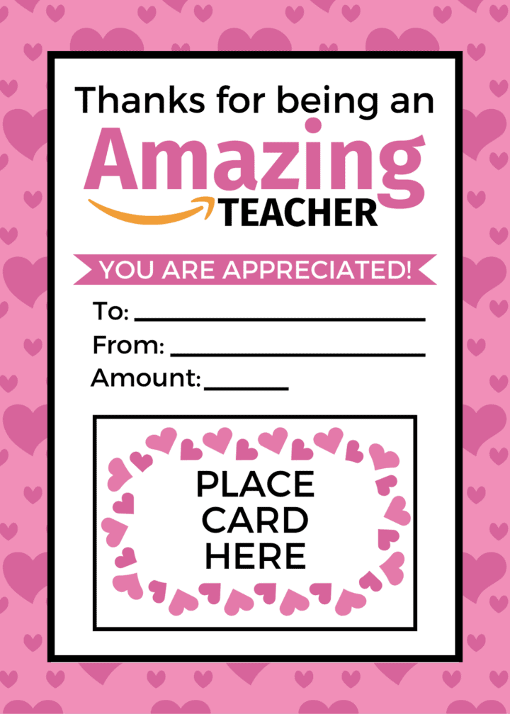 Free Printable Teacher Valentine Gift Card Holders - Prudent Penny Pincher