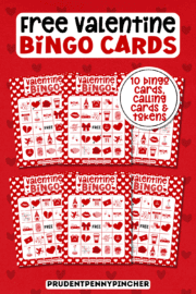 Free Printable Valentine’s Day Bingo Cards - Prudent Penny Pincher