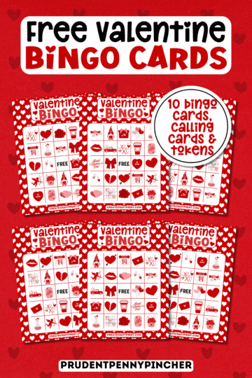 Free Printable Valentine’s Day Bingo Cards - Prudent Penny Pincher