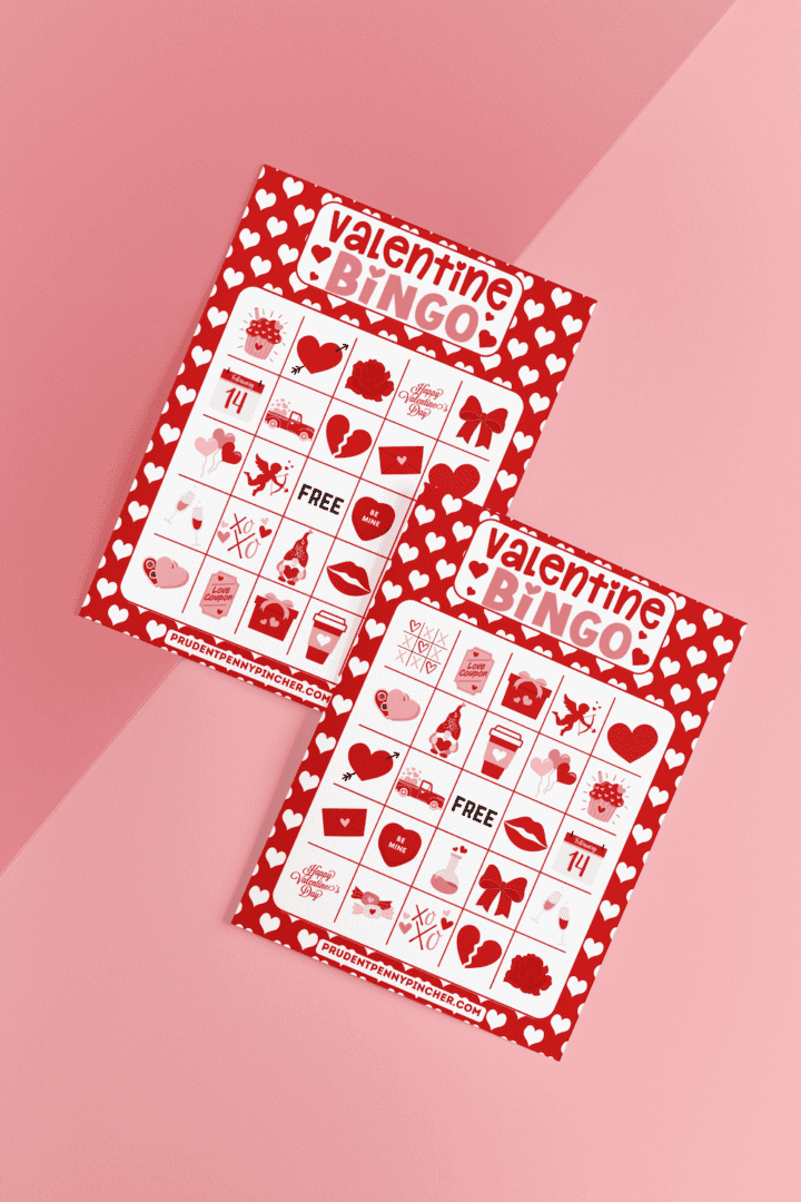 Free Printable Valentine’s Day Bingo Cards - Prudent Penny Pincher