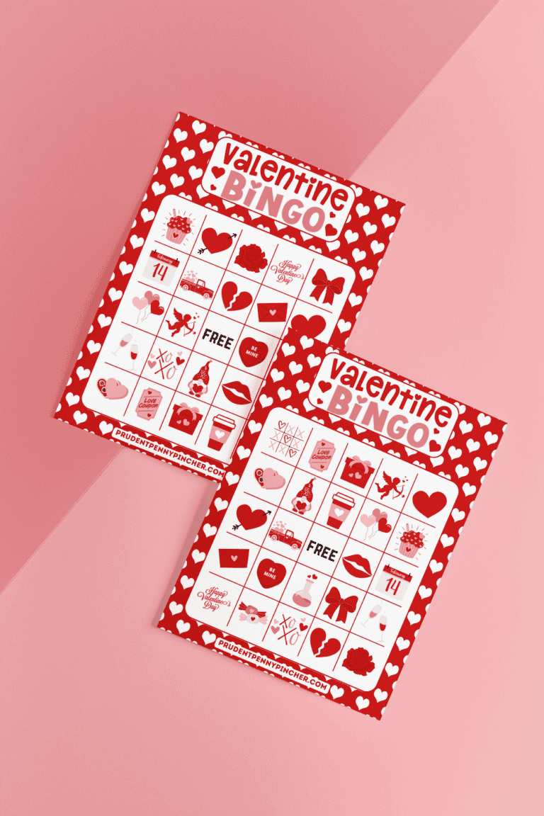 Free Printable Valentine’s Day Bingo Cards - Prudent Penny Pincher