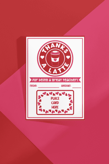 Free Printable Teacher Valentine Gift Card Holders - Prudent Penny Pincher