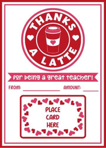 Free Printable Teacher Valentine Gift Card Holders - Prudent Penny Pincher