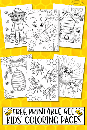 25 Free Printable Bee Coloring Pages for Kids - Prudent Penny Pincher