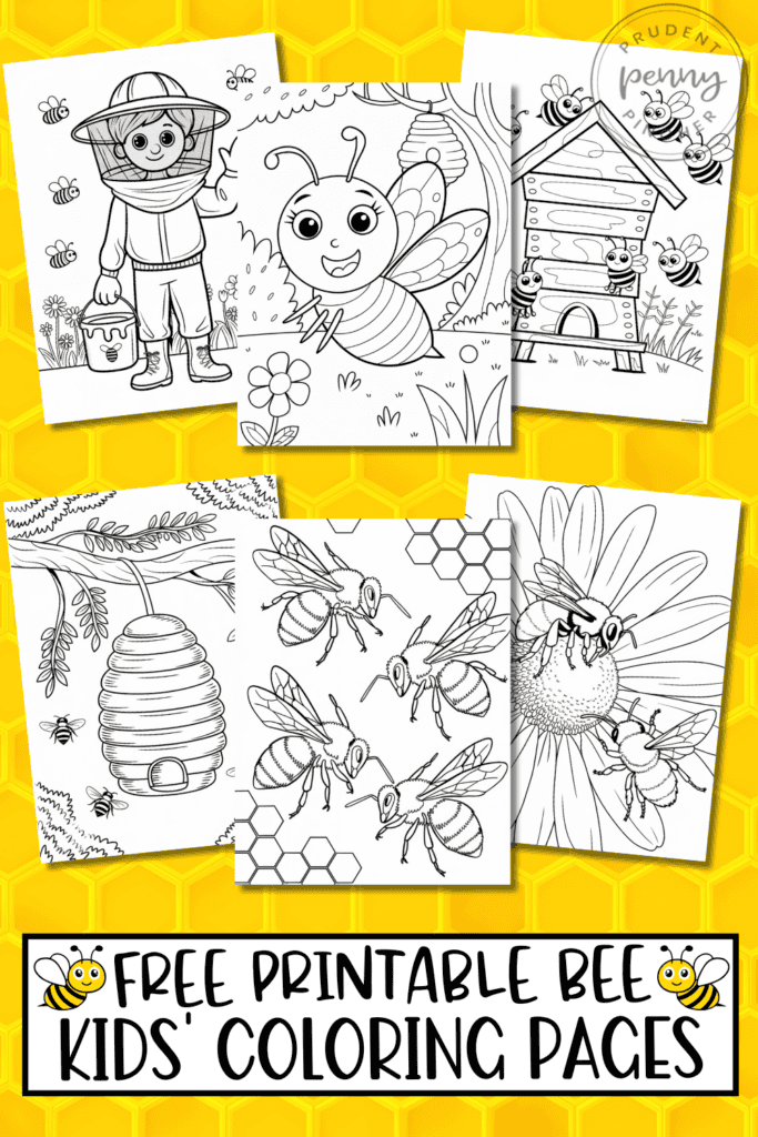 25 Free Printable Bee Coloring Pages for Kids - Prudent Penny Pincher