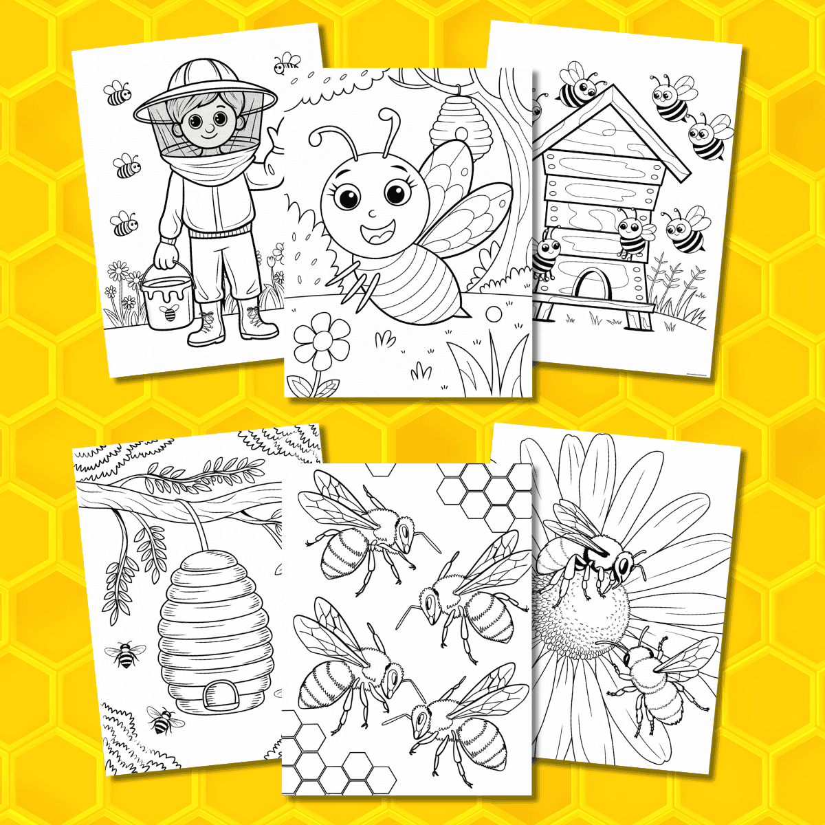 25 Free Printable Bee Coloring Pages for Kids - Prudent Penny Pincher