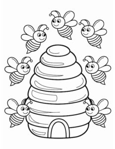 25 Free Printable Bee Coloring Pages for Kids - Prudent Penny Pincher