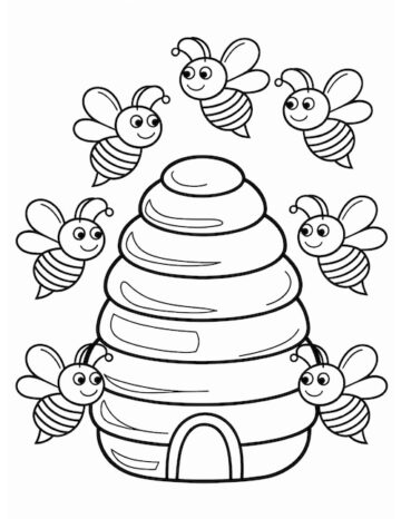 25 Free Printable Bee Coloring Pages for Kids - Prudent Penny Pincher