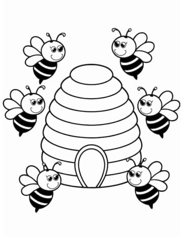25 Free Printable Bee Coloring Pages for Kids - Prudent Penny Pincher