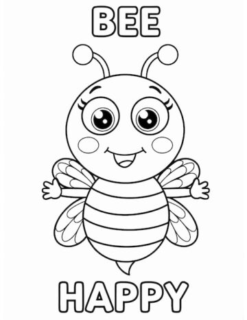 25 Free Printable Bee Coloring Pages for Kids - Prudent Penny Pincher