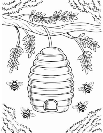25 Free Printable Bee Coloring Pages for Kids - Prudent Penny Pincher