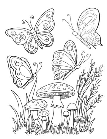 30 Free Printable Butterfly Coloring Pages - Prudent Penny Pincher