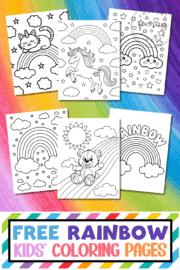 30 Free Printable Rainbow Coloring Pages for Kids - Prudent Penny Pincher