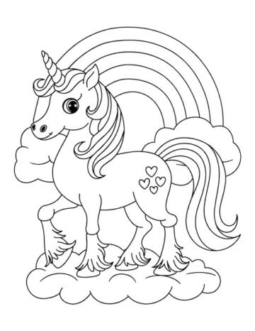 30 Free Printable Rainbow Coloring Pages for Kids - Prudent Penny Pincher