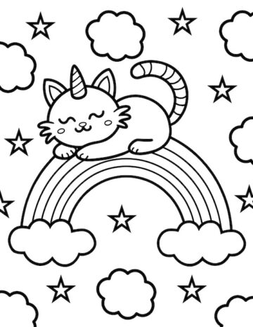 30 Free Printable Rainbow Coloring Pages for Kids - Prudent Penny Pincher