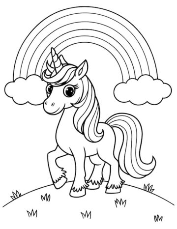 30 Free Printable Rainbow Coloring Pages for Kids - Prudent Penny Pincher
