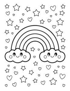 30 Free Printable Rainbow Coloring Pages for Kids - Prudent Penny Pincher
