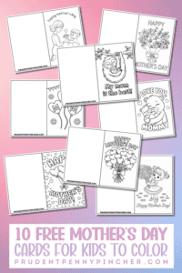 Free Printable Mother's Day Cards for Kids to Color - Prudent Penny Pincher