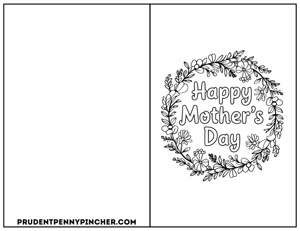 Free Printable Mother's Day Cards for Kids to Color - Prudent Penny Pincher