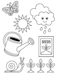 20 Free Printable Garden Coloring Pages for Kids - Prudent Penny Pincher