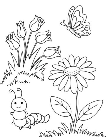 20 Free Printable Garden Coloring Pages for Kids - Prudent Penny Pincher
