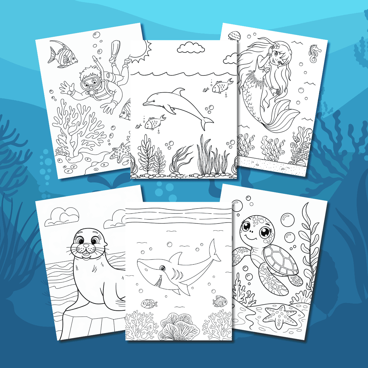 60+ Ocean Coloring Pages for Kids - Prudent Penny Pincher