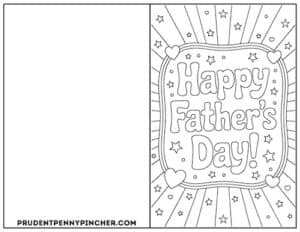 10 Free Printable Father's Day Cards for Kids to Color - Prudent Penny ...