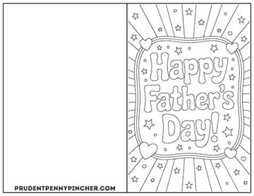 10 Free Printable Father's Day Cards for Kids to Color - Prudent Penny ...