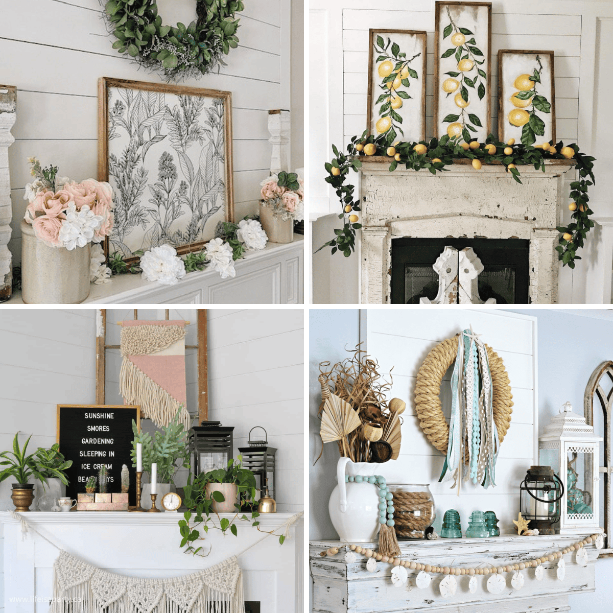 25 Best Summer Mantel Decor Ideas - Prudent Penny Pincher
