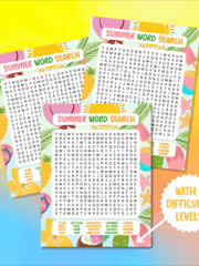 Free Printable Summer Word Scramble Game for Kids - Prudent Penny Pincher