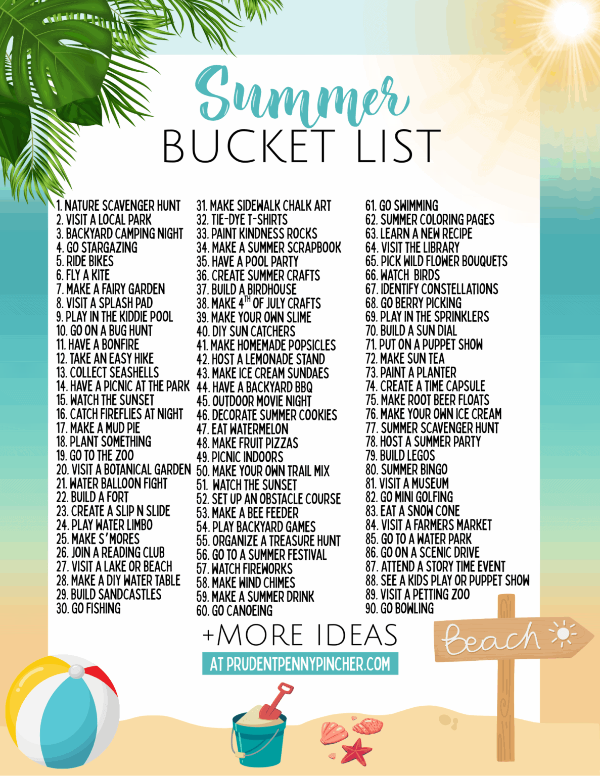 The Ultimate Summer Bucket List for Kids - Prudent Penny Pincher
