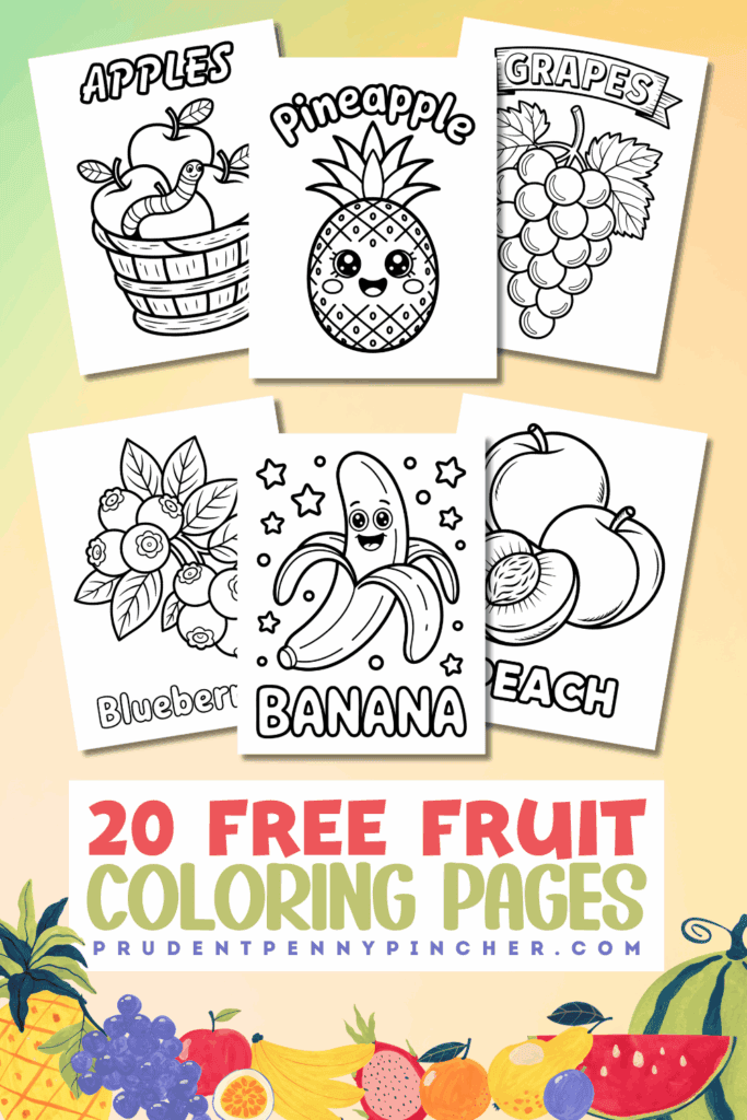 Free Printable Fruit Coloring Pages for Kids - Prudent Penny Pincher