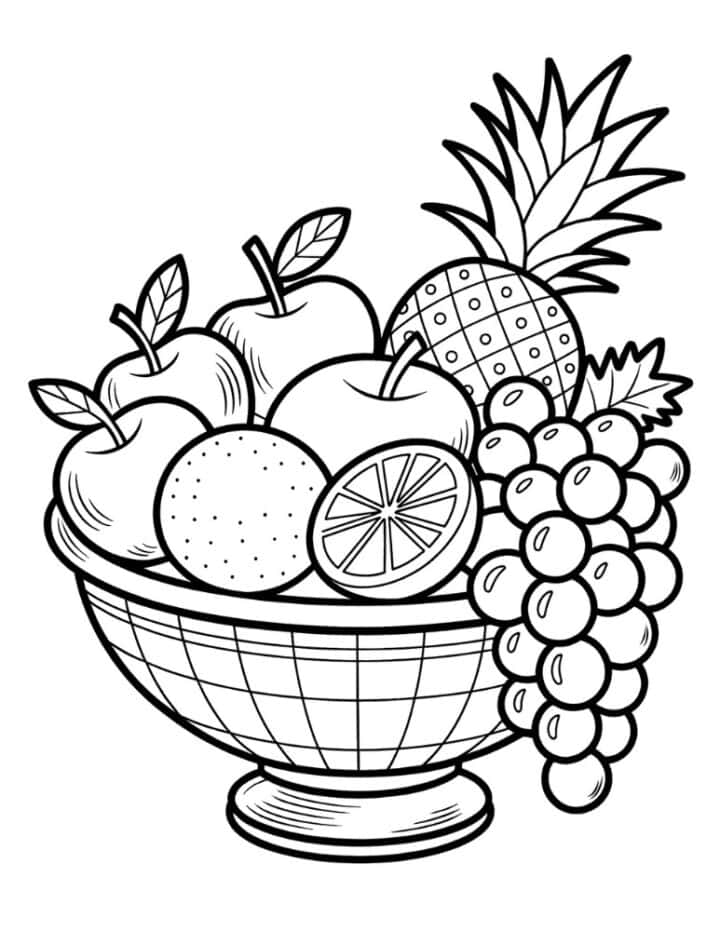 Free Printable Fruit Coloring Pages for Kids - Prudent Penny Pincher
