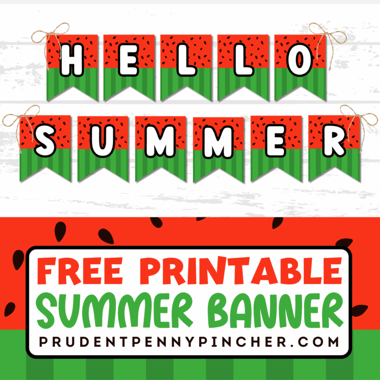 Free Printable Summer Banner - Prudent Penny Pincher